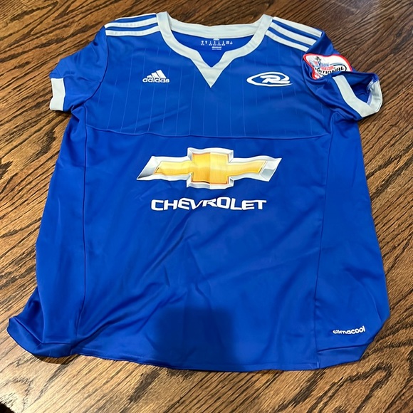 adidas | Tops | Rush Adidas Blue Soccer Jersey Womens M | Poshmark